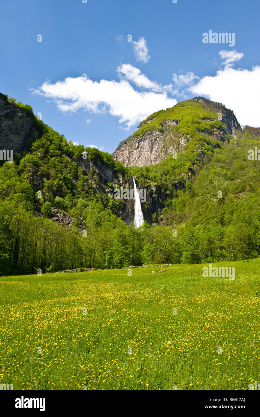 Foroglio, Waterfall, Bavona valley, Canton Ticino, Switzerland Stock ...