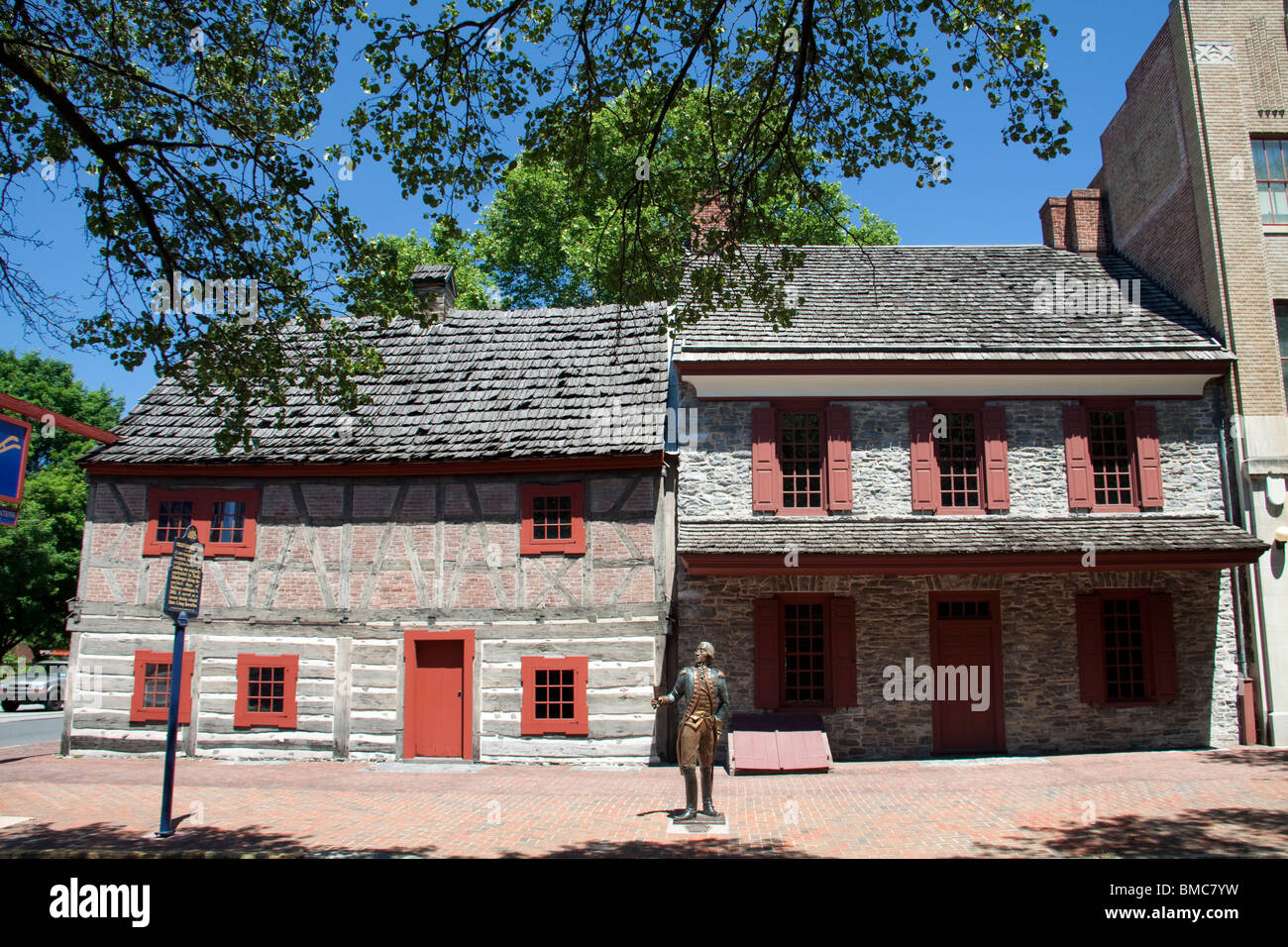 Historic buildings in downtown York, Pennsylvania, the capital of the ...