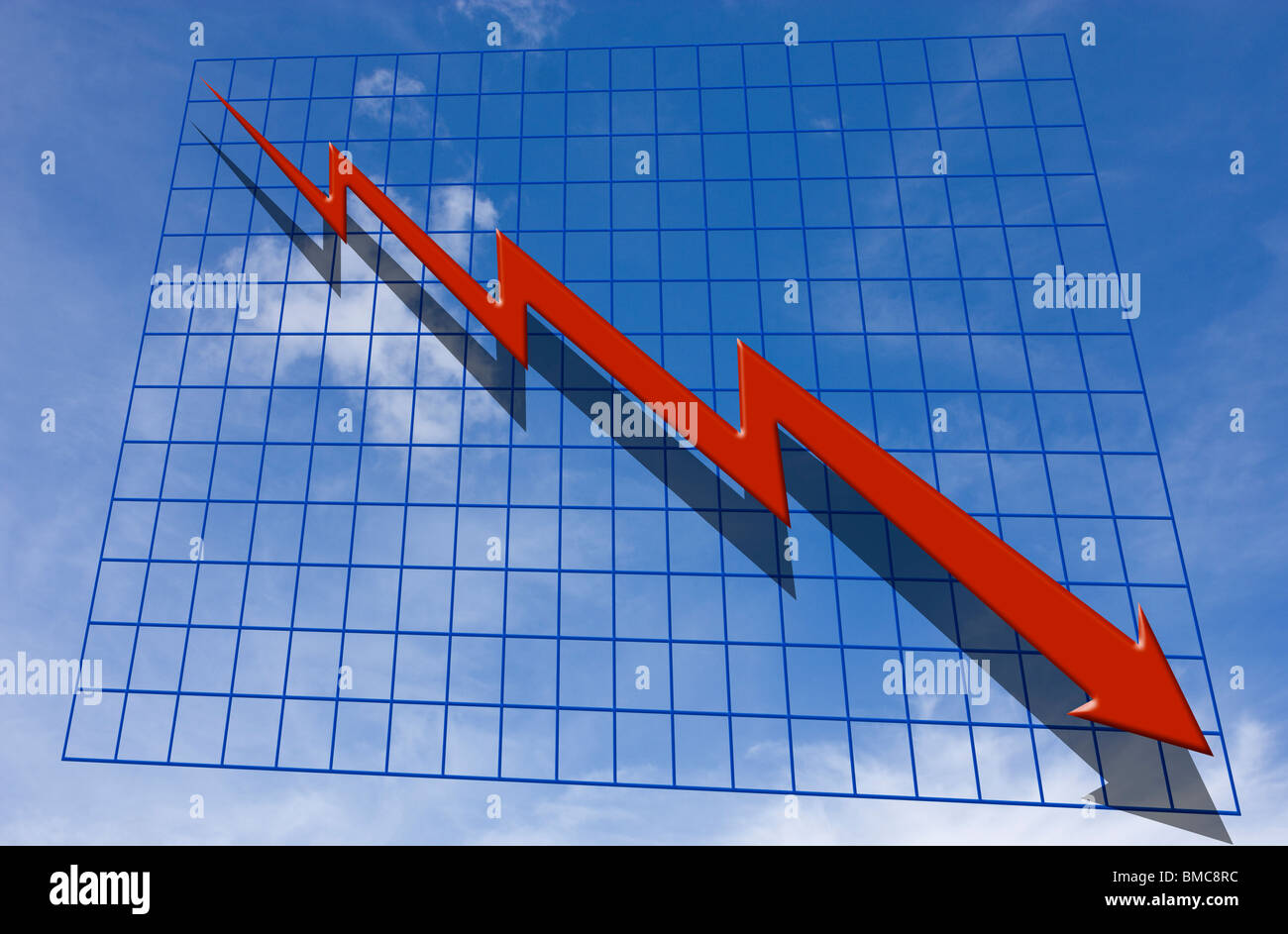 Downward graph hi-res stock photography and images - Alamy