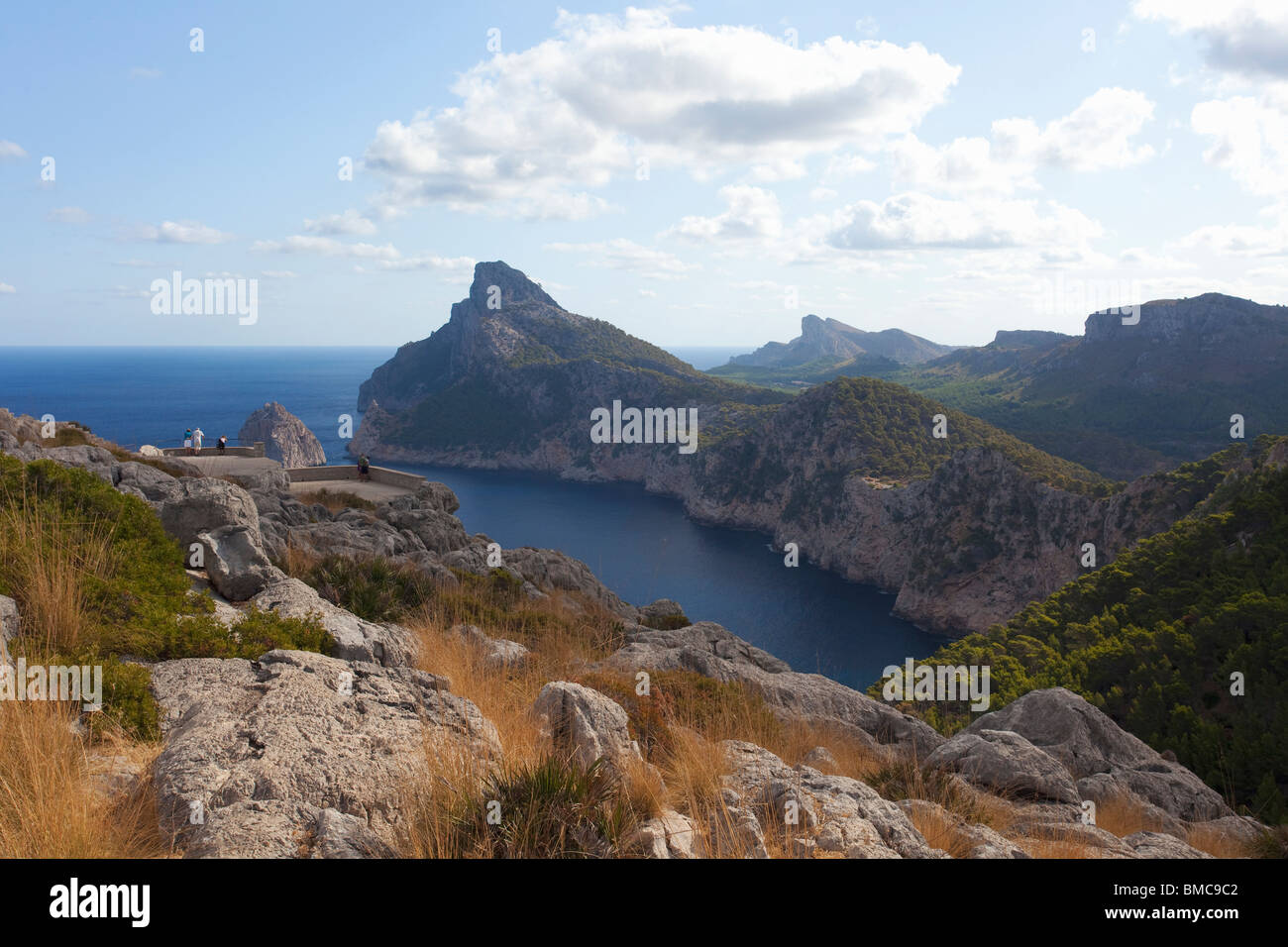 Formentor peninsula north eastern majorca from Mirador des Colomer ...