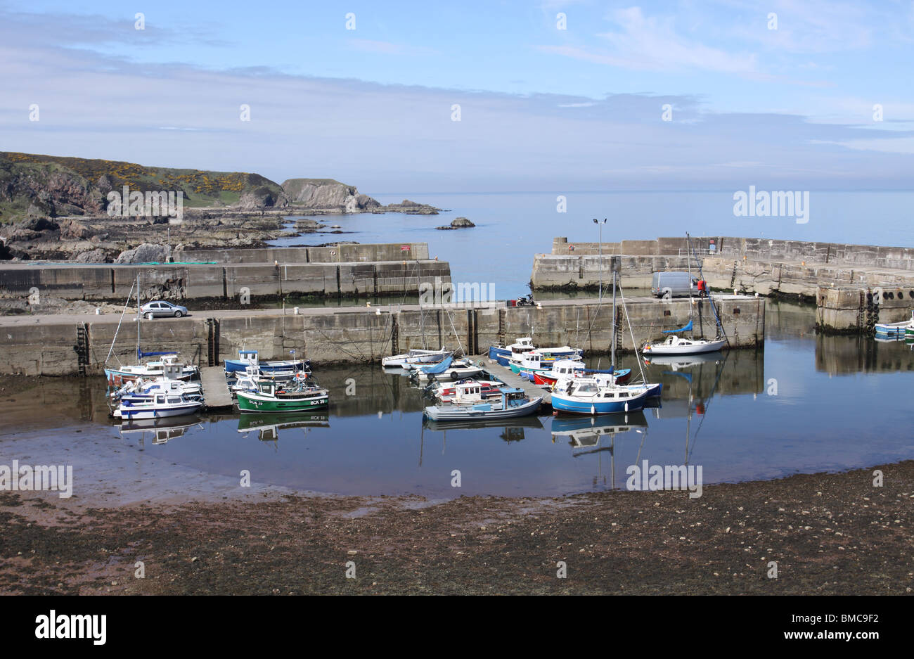 boats in Portknockie harbour Scotland May 2010 Stock Photo - Alamy