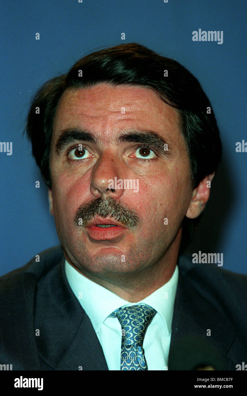 JOSE MARIA AZNAR PRIME MINISTER OF SPAIN 13 July 1998 Stock Photo - Alamy