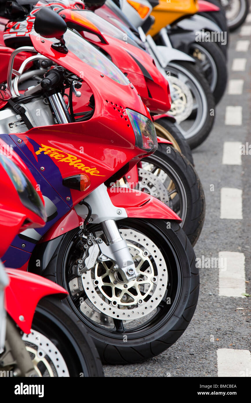 High performance bikes at Devils Bridge in Kirkby Lonsdale, Cumbria, UK ...