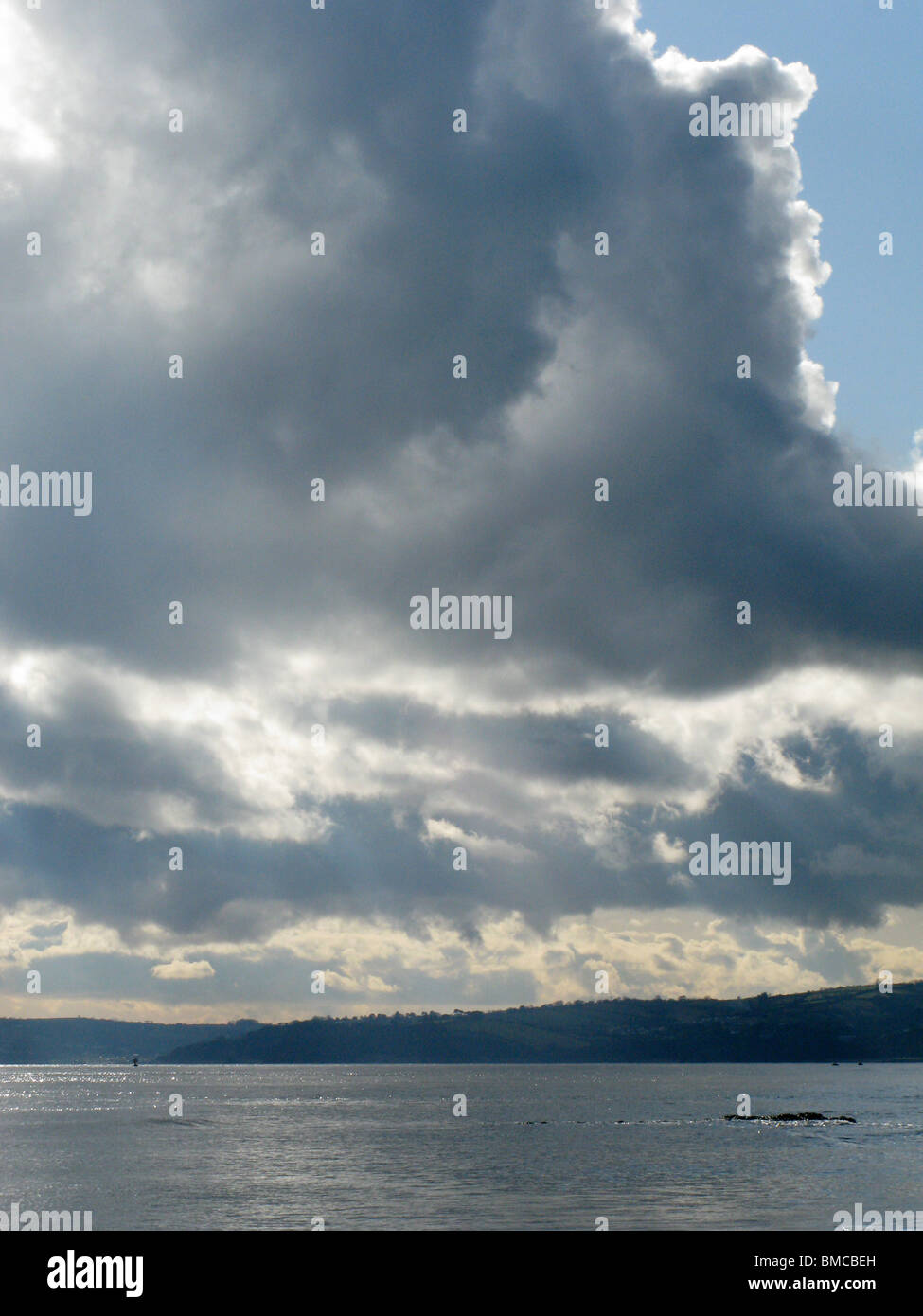 A cloudy sky and calm sea Stock Photo - Alamy
