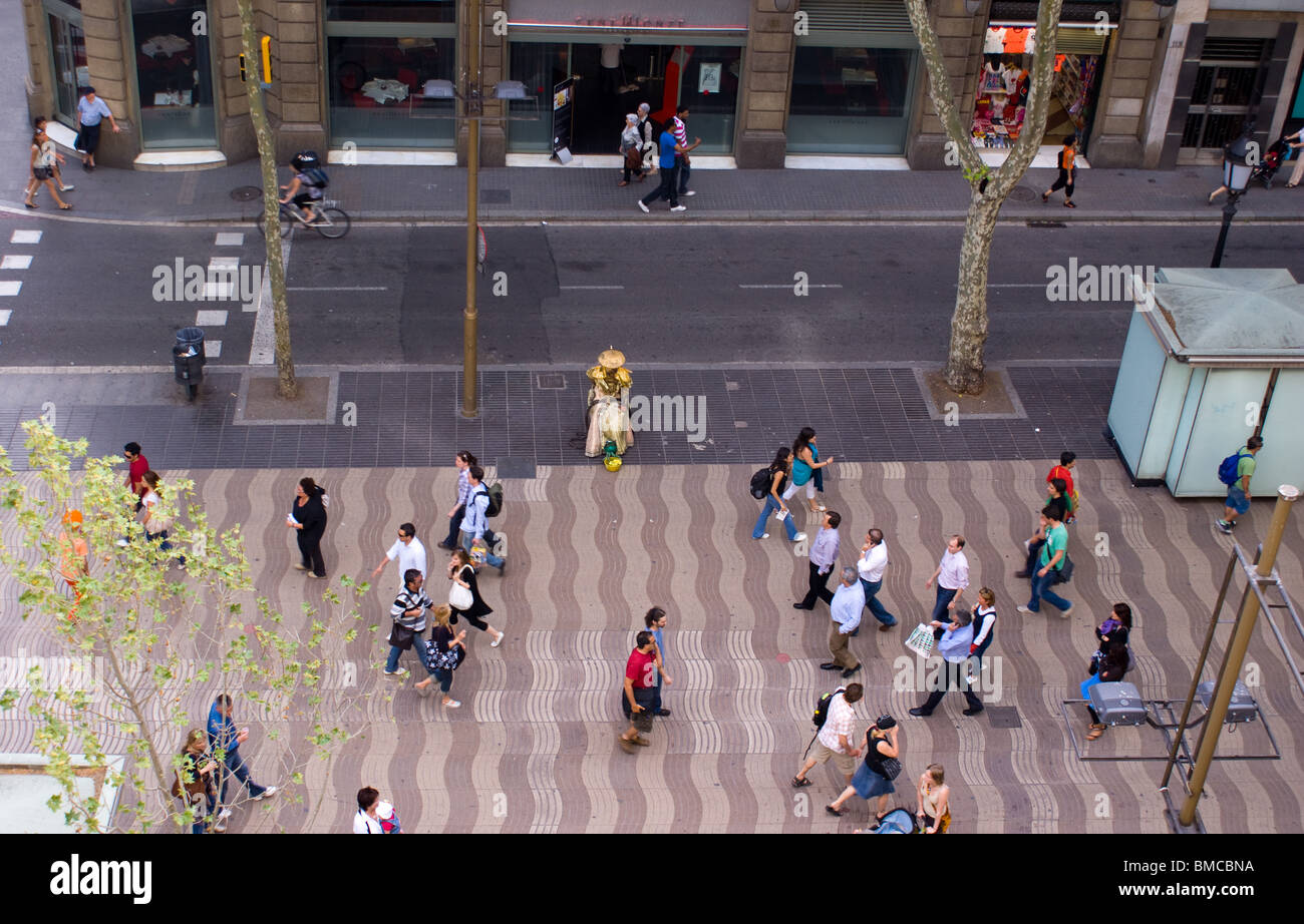 Aerial view of la rambla of barcelona hi-res stock photography and ...