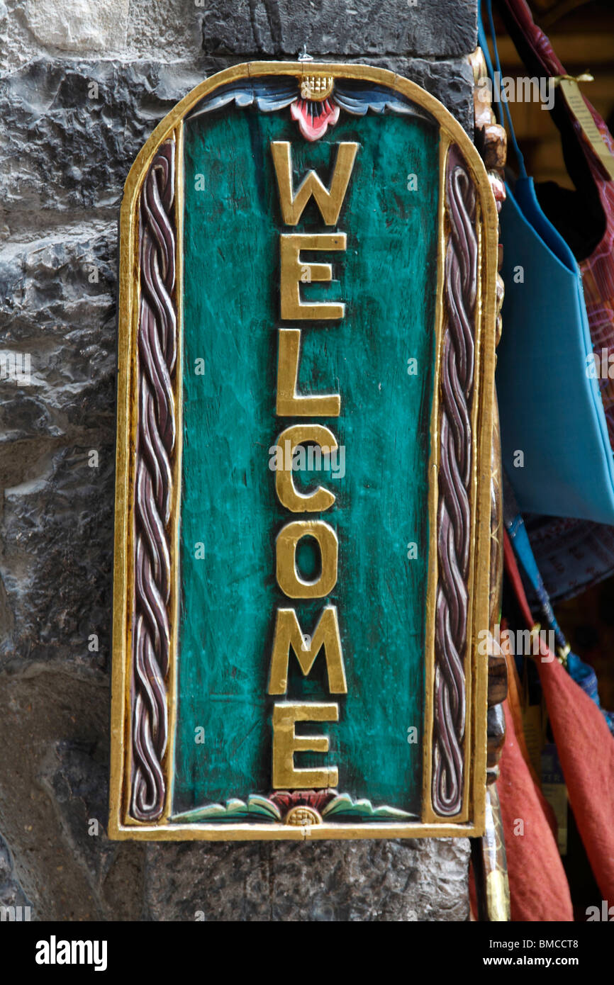 A welcome sign Stock Photo - Alamy