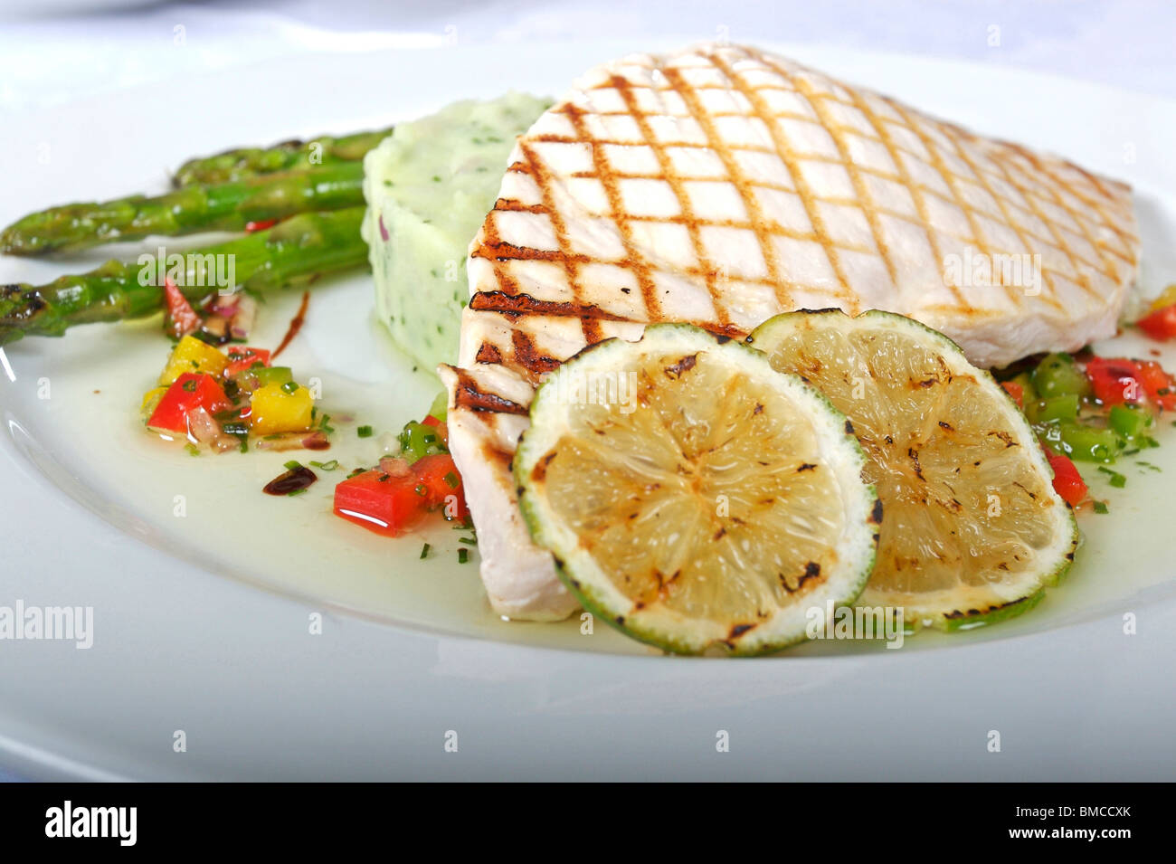 seared marlin dish Stock Photo - Alamy