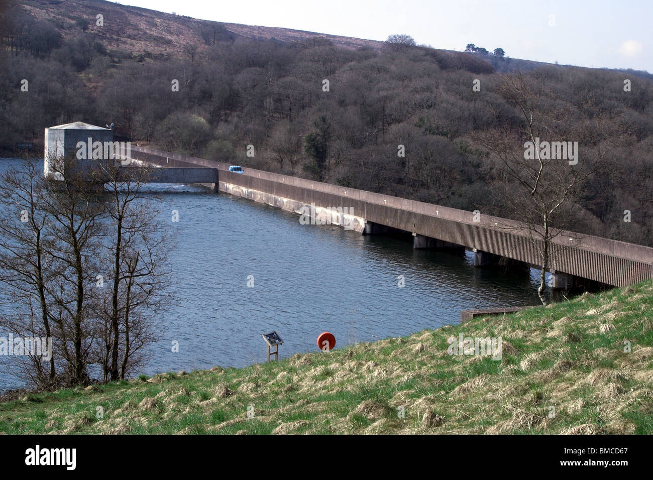 Dam at Wimbleball Reservoir. Somerset. England Stock Photo - Alamy