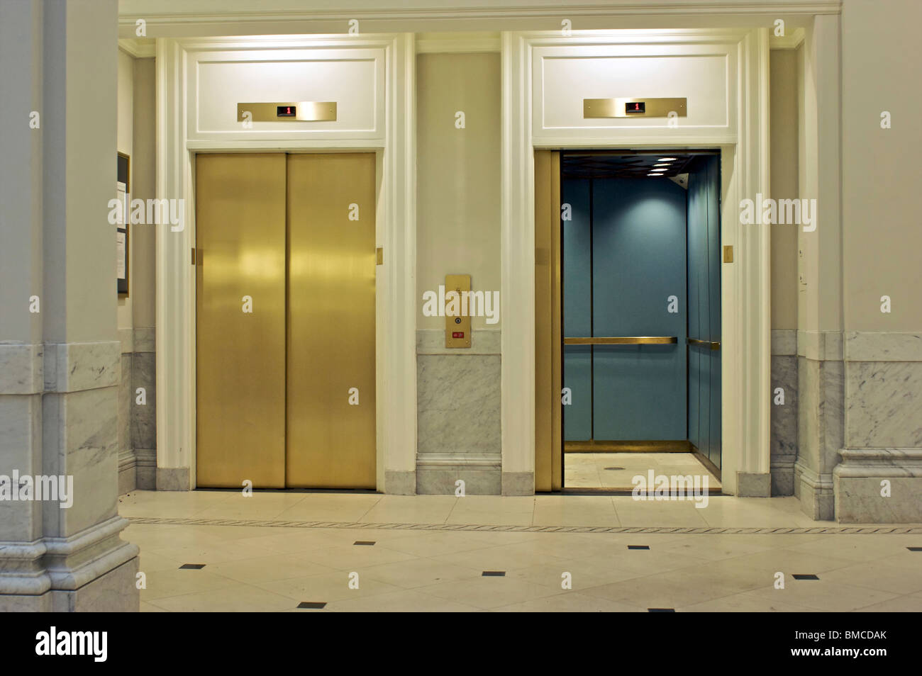 Two Metallic Elevator Doors High Resolution Stock Photography and ...