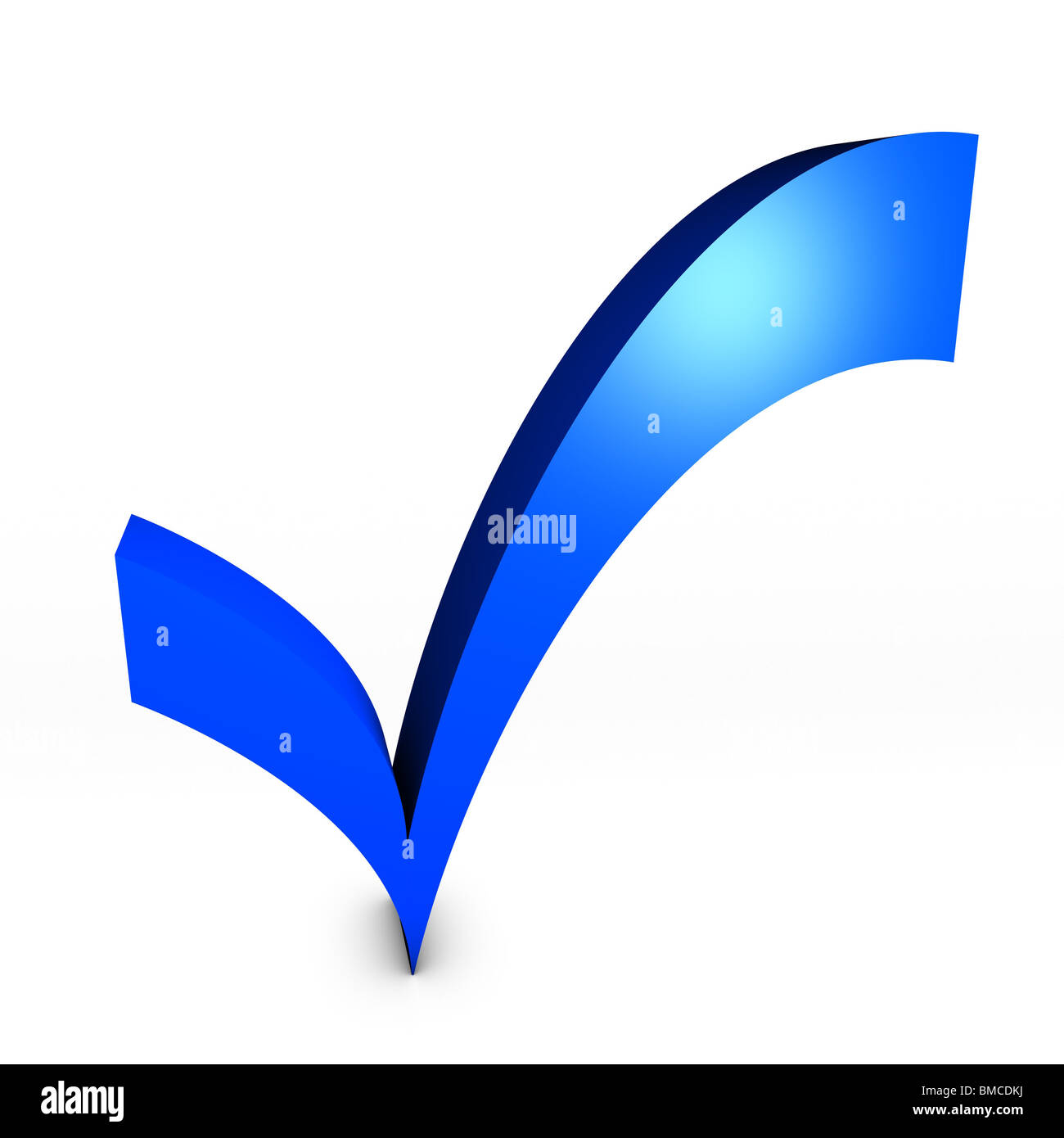 3D Blue voting tick Stock Photo - Alamy