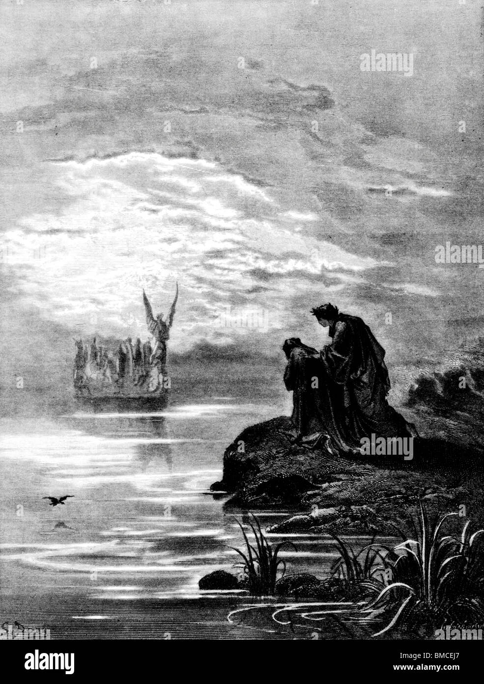 Angel and sea Black and White Stock Photos & Images - Alamy