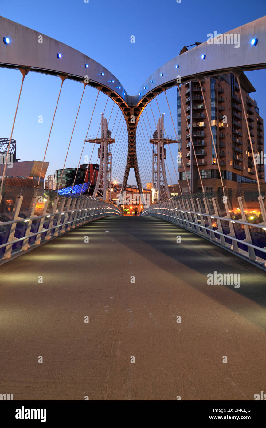 The Millennium Bridge near the Lowry Gallery at Salford Quays ...