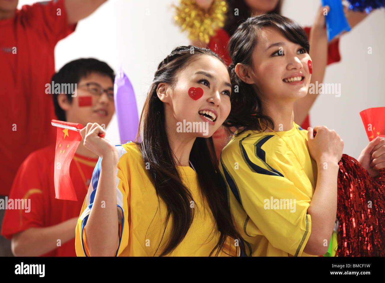 Chinese soccer fans Stock Photo - Alamy