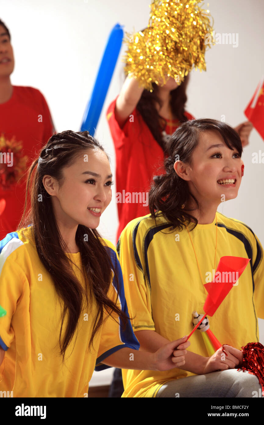 Chinese soccer fans Stock Photo - Alamy