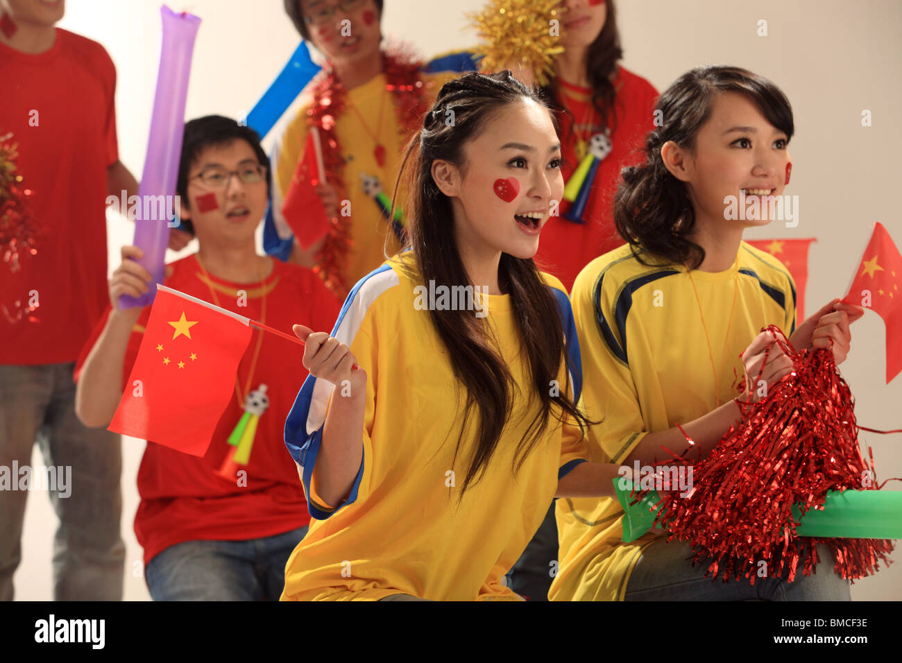 Chinese soccer fans Stock Photo - Alamy