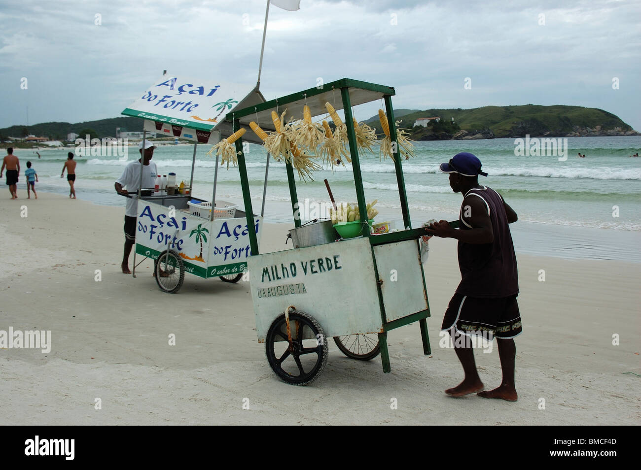 Ice cream seller on the beach brazil High Resolution Stock Photography ...