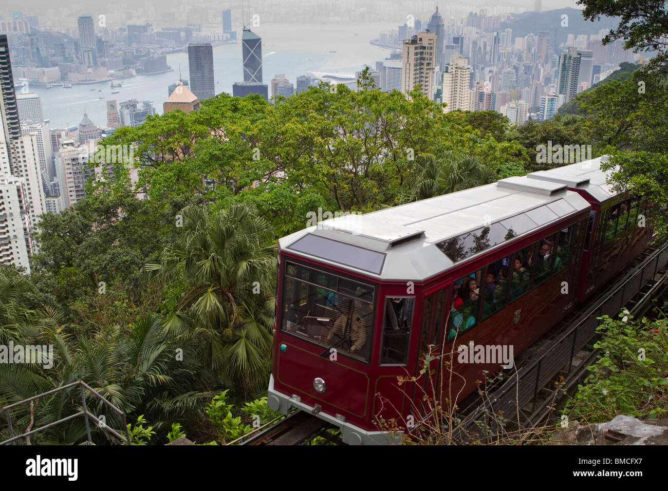 Peak tram peak funicular hong hi-res stock photography and images - Alamy
