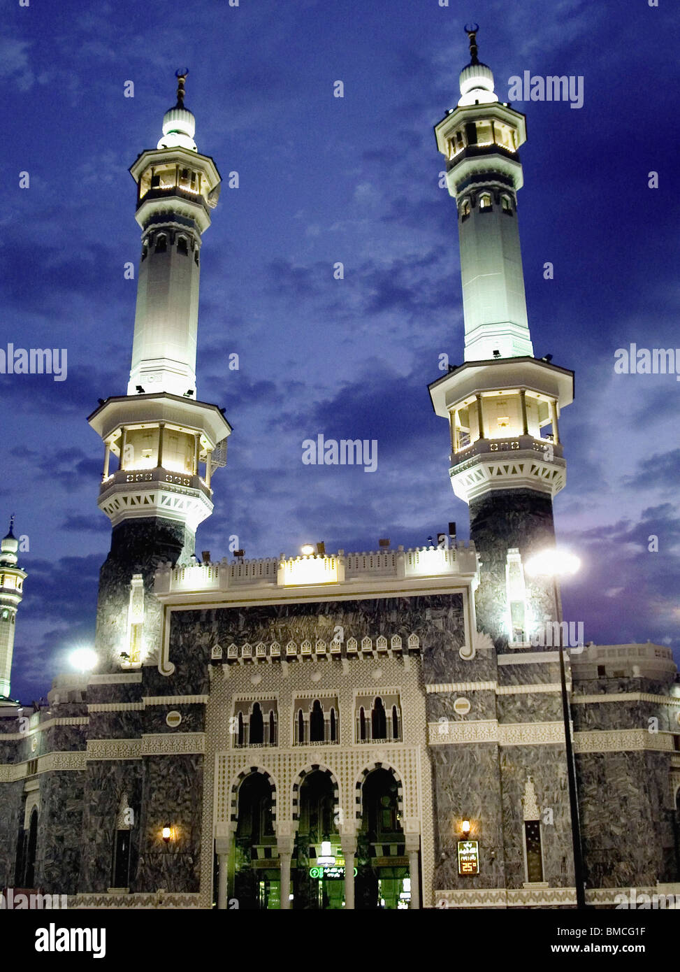 Low angle view of a mosque, Al-Haram Mosque, Mecca, Saudi Arabia Stock ...