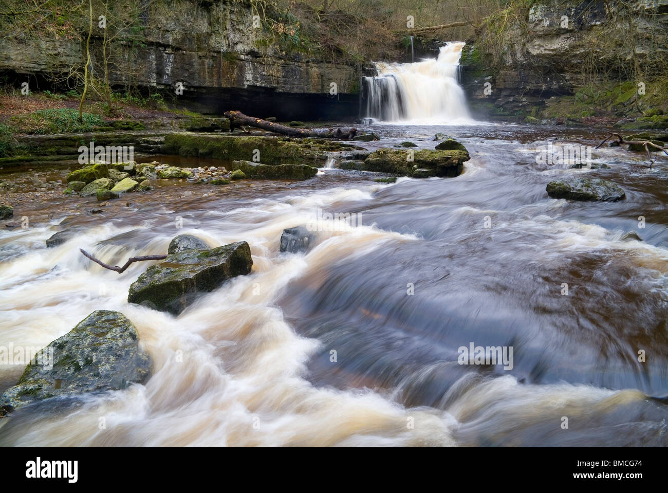 Cauldron Falls, West Burton, Wensleydale, North Yorkshire, England ...