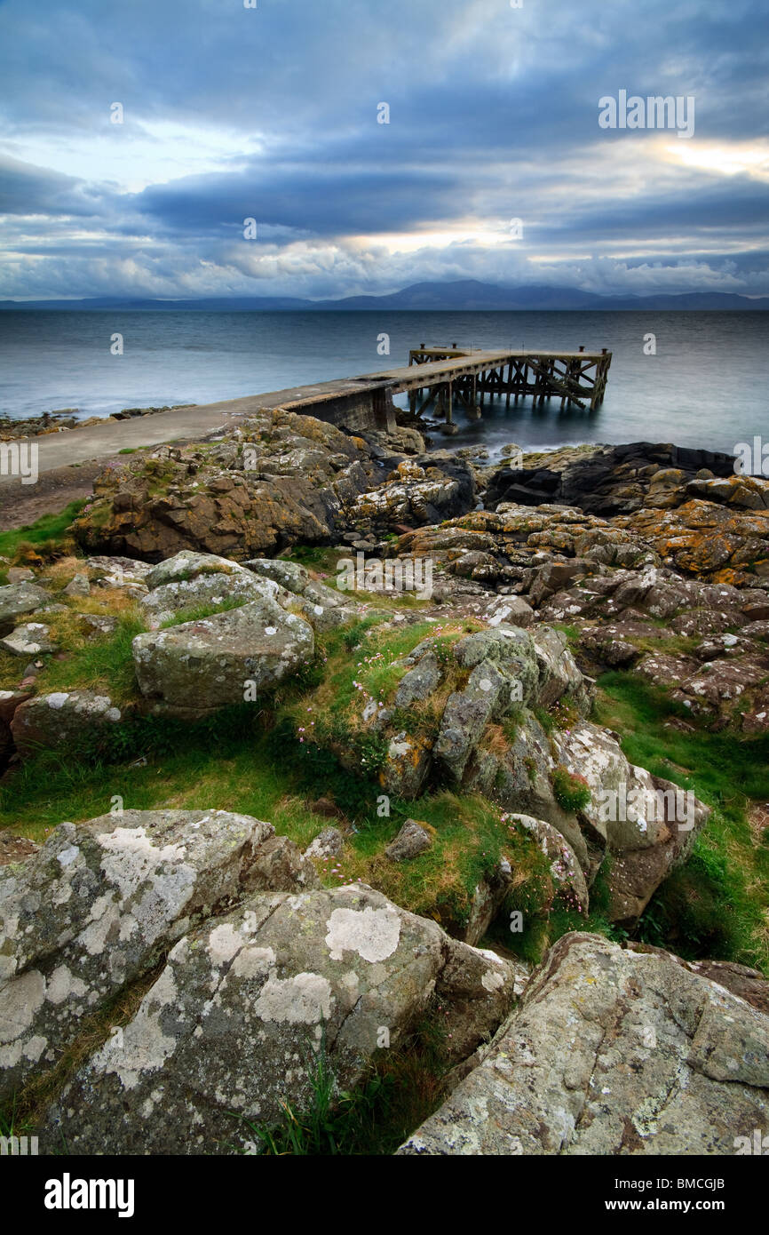 Portencross pier sunset hi-res stock photography and images - Alamy