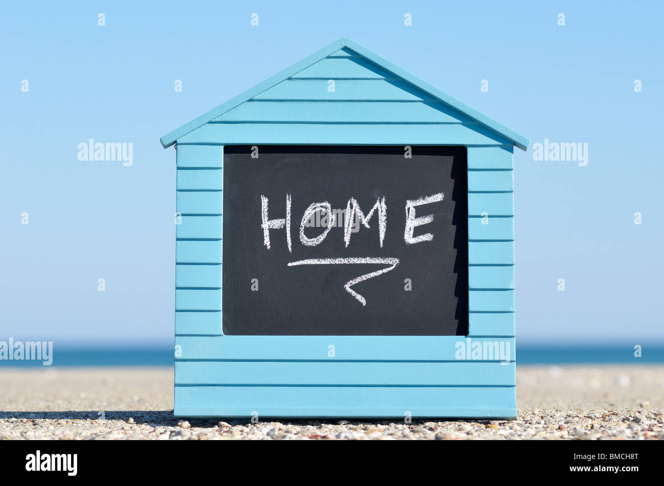 Home Written on House Shaped Chalkboard Stock Photo - Alamy