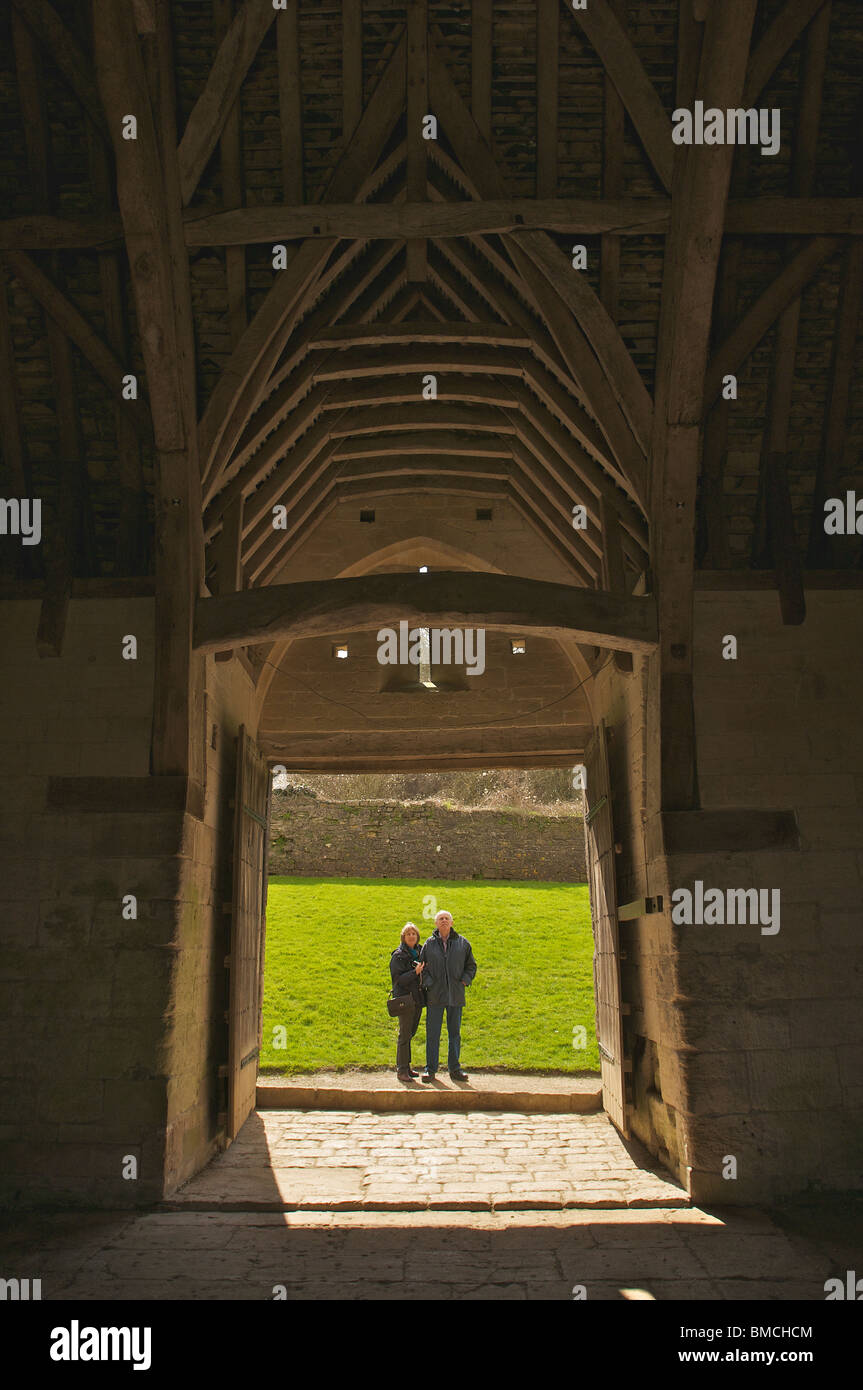 Bradford On Avon Wiltshire. The ancient Tithe Barn doorway at Barton ...
