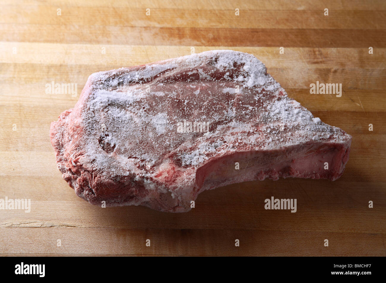 Frozen T-Bone Stake Stock Photo - Alamy