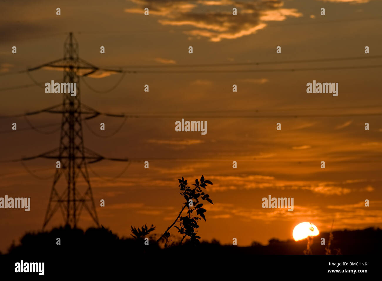 Pylon in nature Stock Photo - Alamy