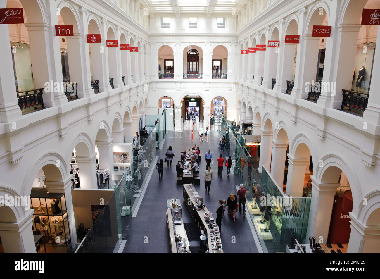 General Post Office Shopping Centre in Melbourne Stock Photo - Alamy