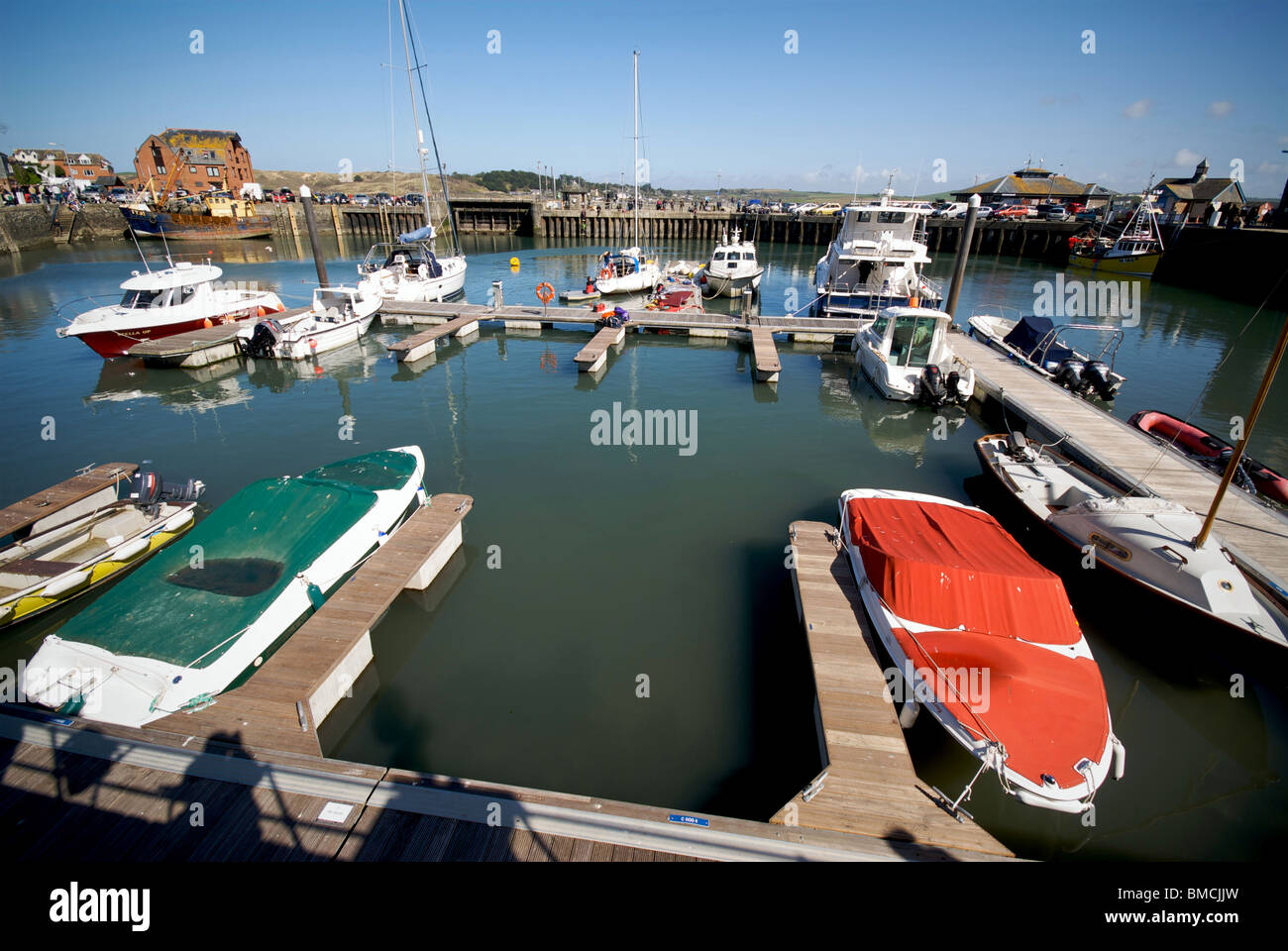 Padstow Cornwall UK Harbor Harbour Quay Marina Fishing Boats Stock ...