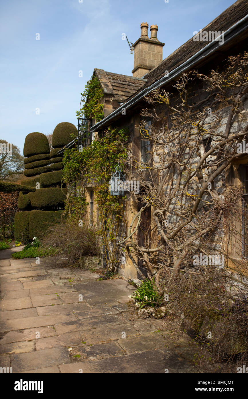 Medieval Manor house Haddon Hall and gardens near Bakewell Derbyshire ...