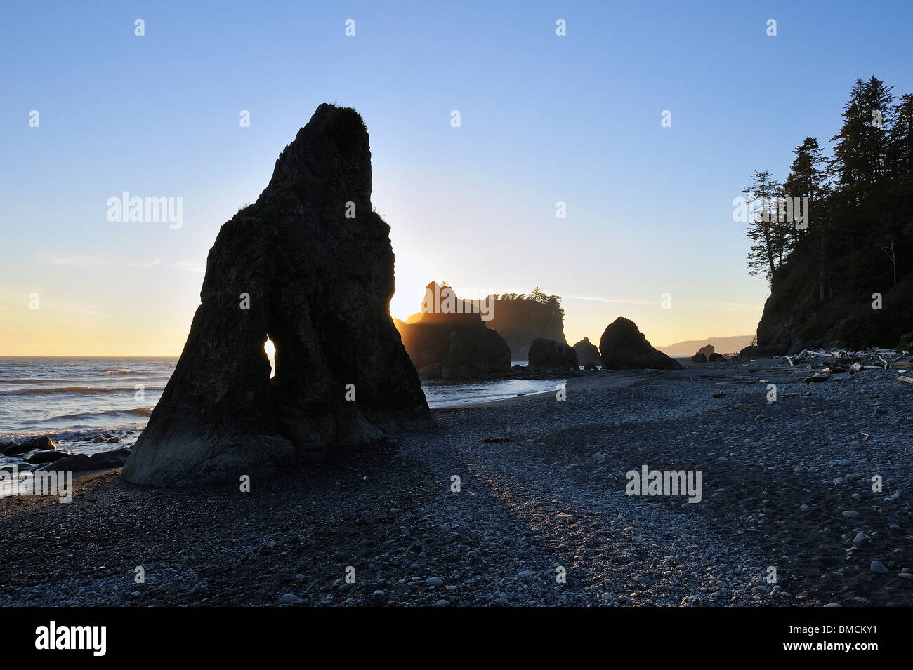 Sea Stack, Ruby Beach, Olympic National Park, Washington State, USA ...