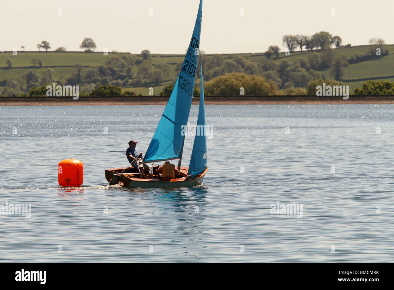 Sailing on an inland lake Stock Photo - Alamy