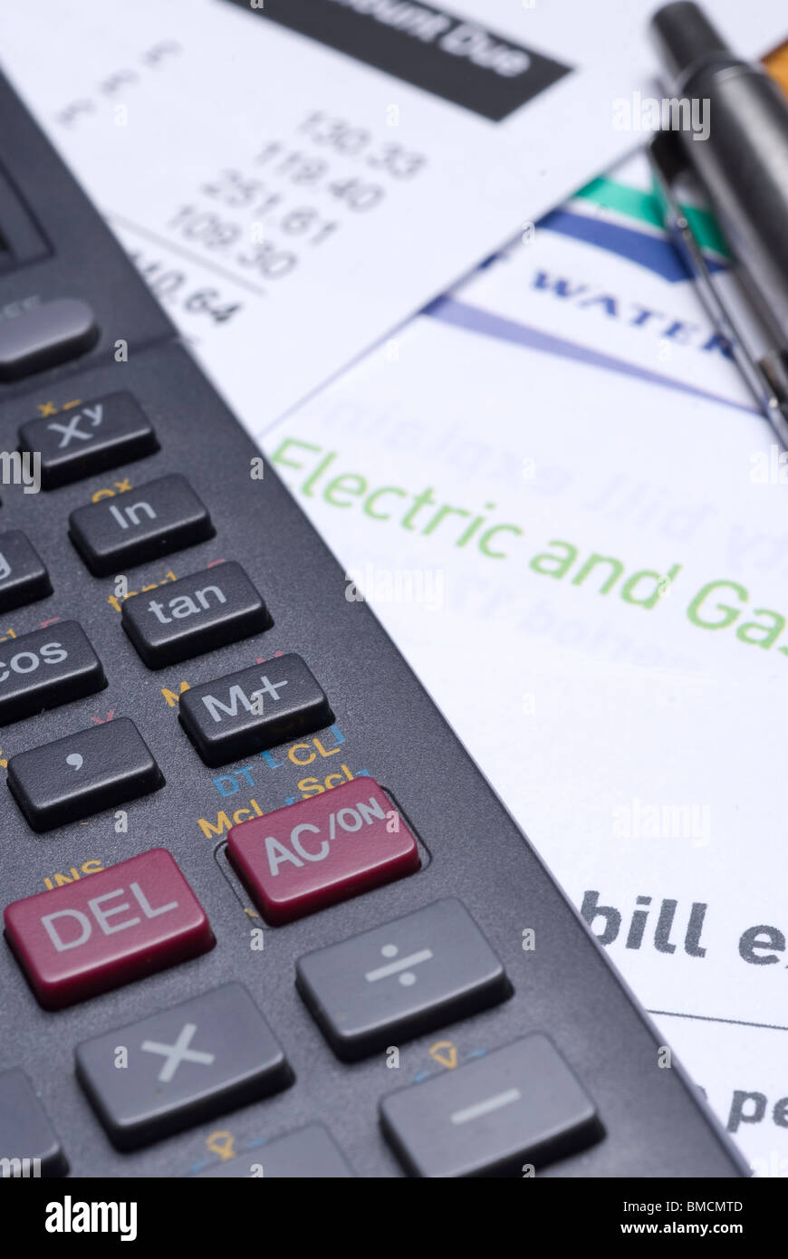 Calculator Bills Stock Photo Alamy calculator-bills-stock-photo-alamy