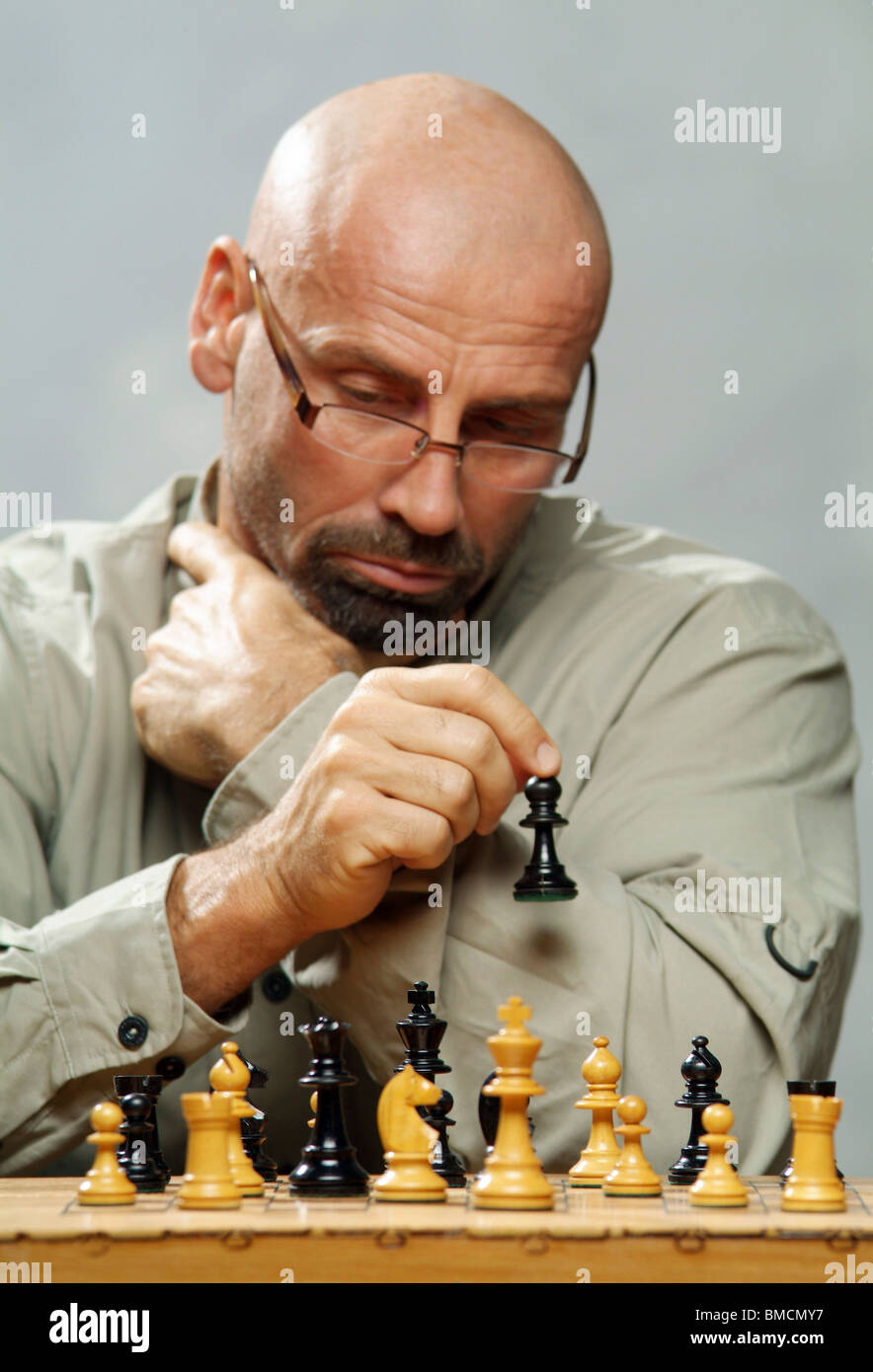 A chess player Stock Photo - Alamy