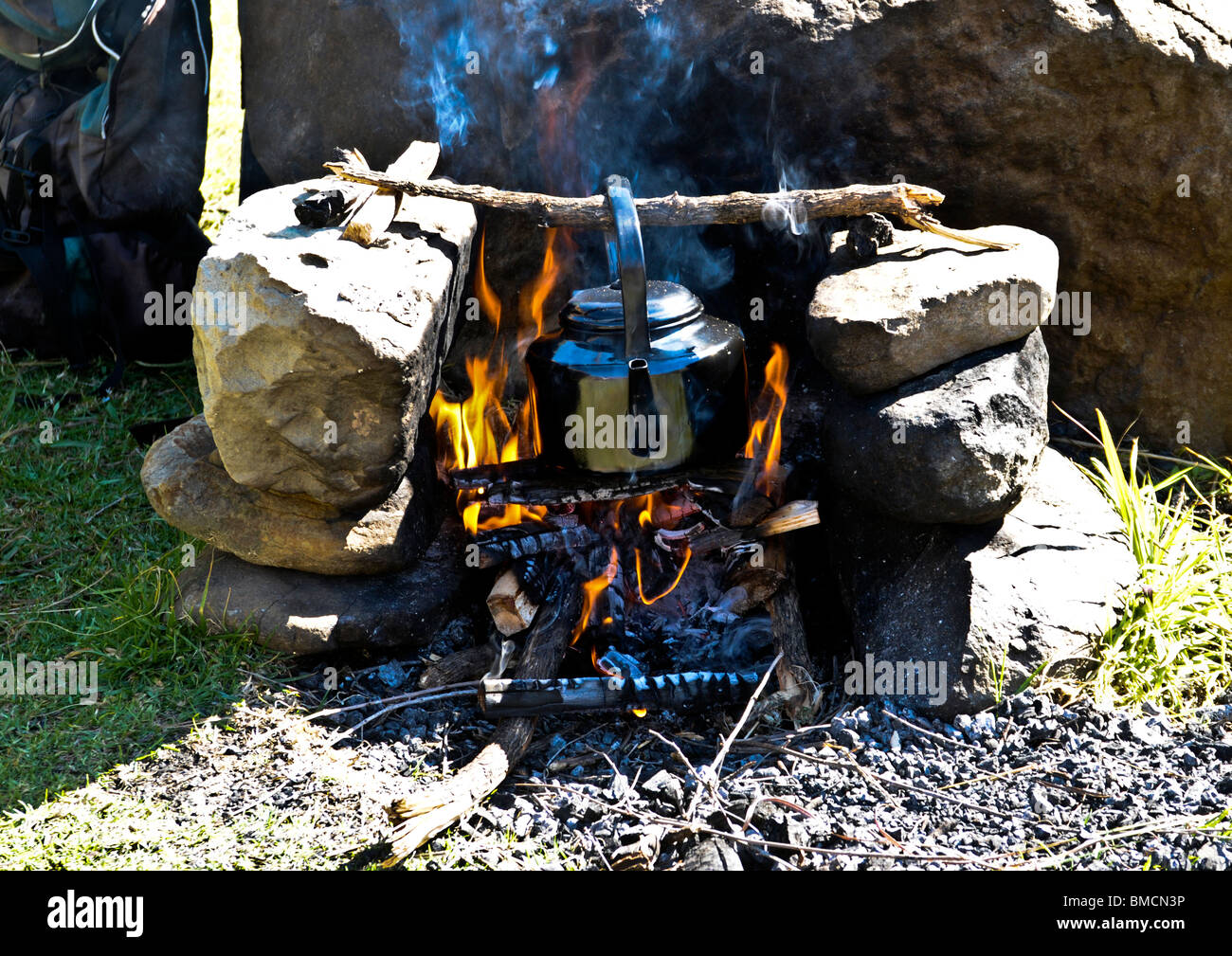 Old established conventional method of arranged stones making into ...