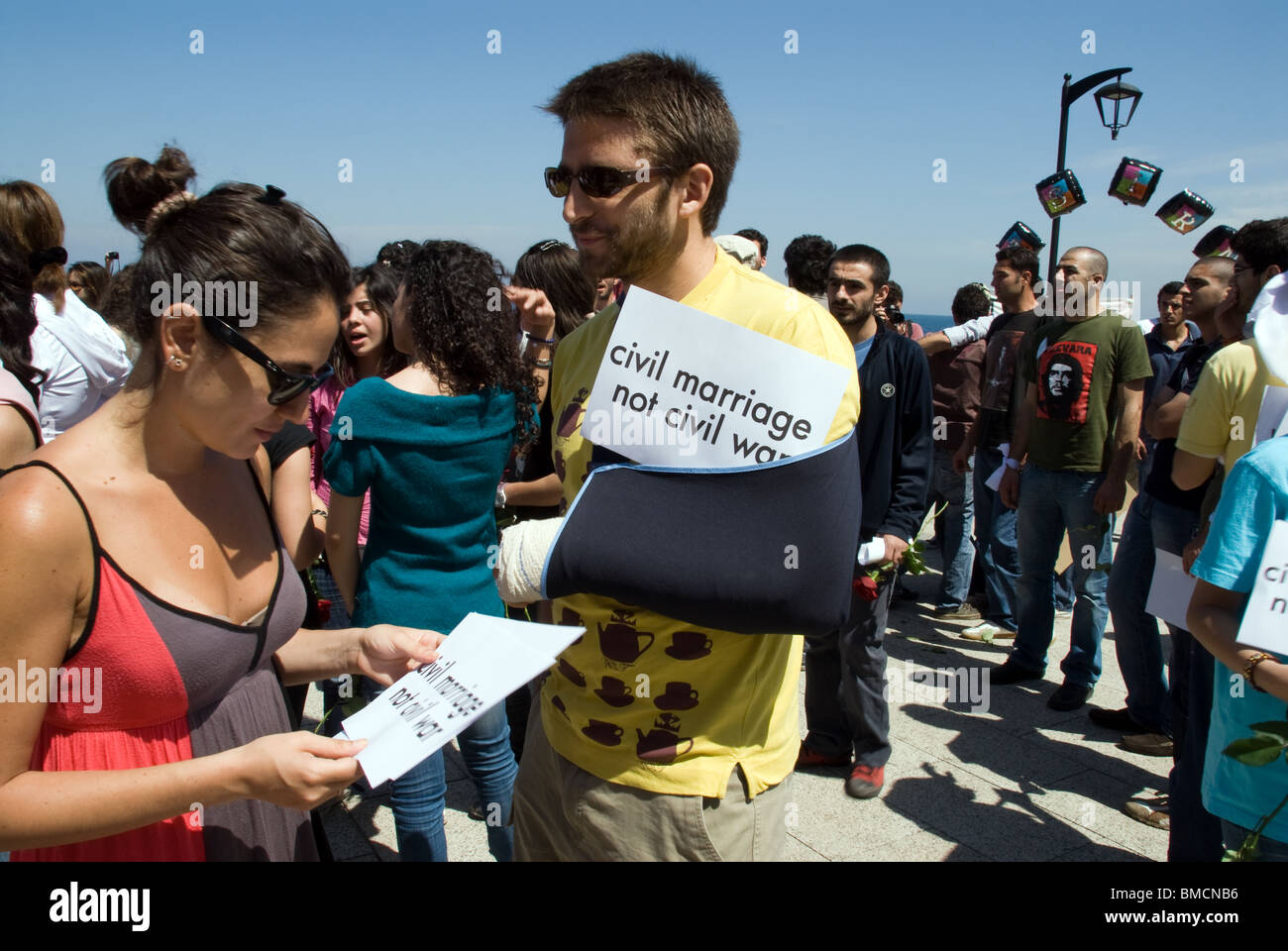 Lebanese Laique pride, a secular movement for citizenship Stock Photo ...