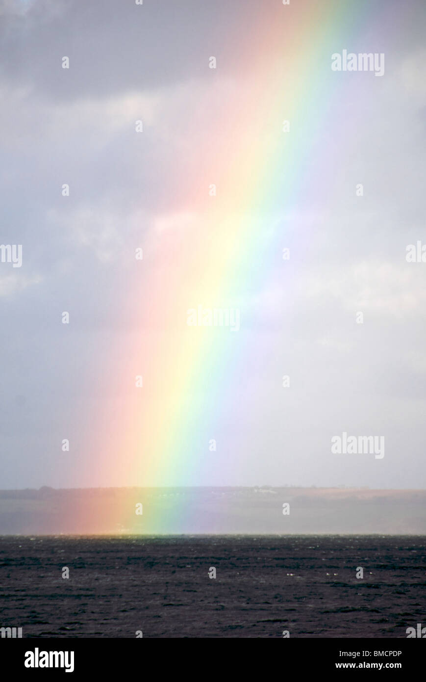 Mevagissey Cornwall UK Harbor Harbour Rainbow Stock Photo - Alamy