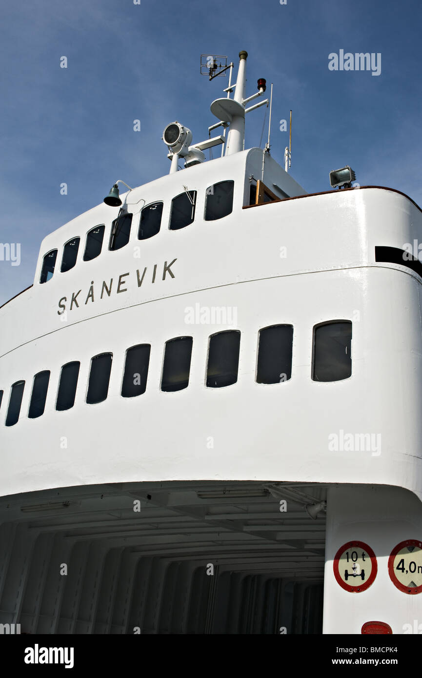 Upper Deck Area on Norwegian Car Ferry Skanevik on Route from Mundal to ...