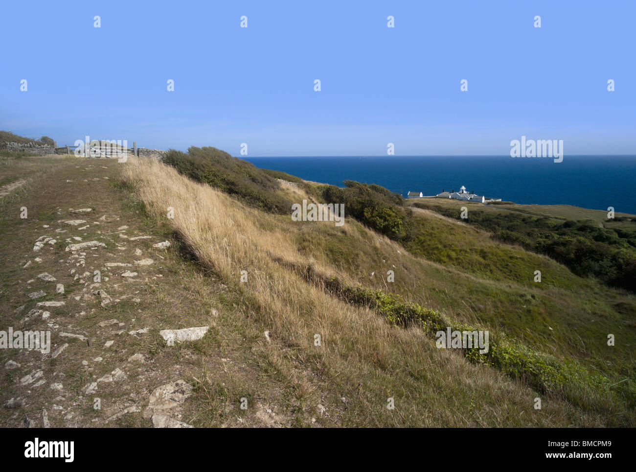 view of & from the south west coast path in dorset. durlston head ...
