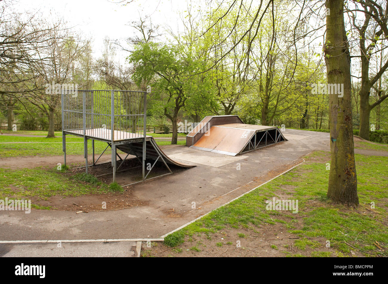 Ramp in skateboard park Stock Photo - Alamy