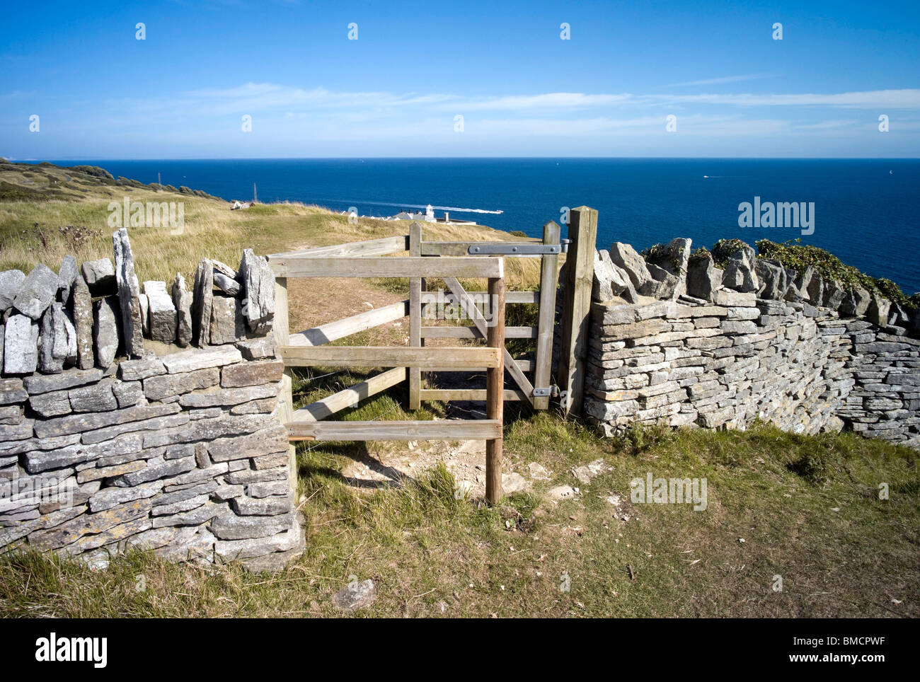 view of & from the south west coast path in dorset. durlston head ...