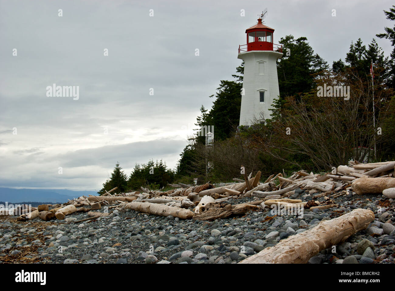 Cape Mudge lighthouse south end Quadra Island BC Stock Photo - Alamy