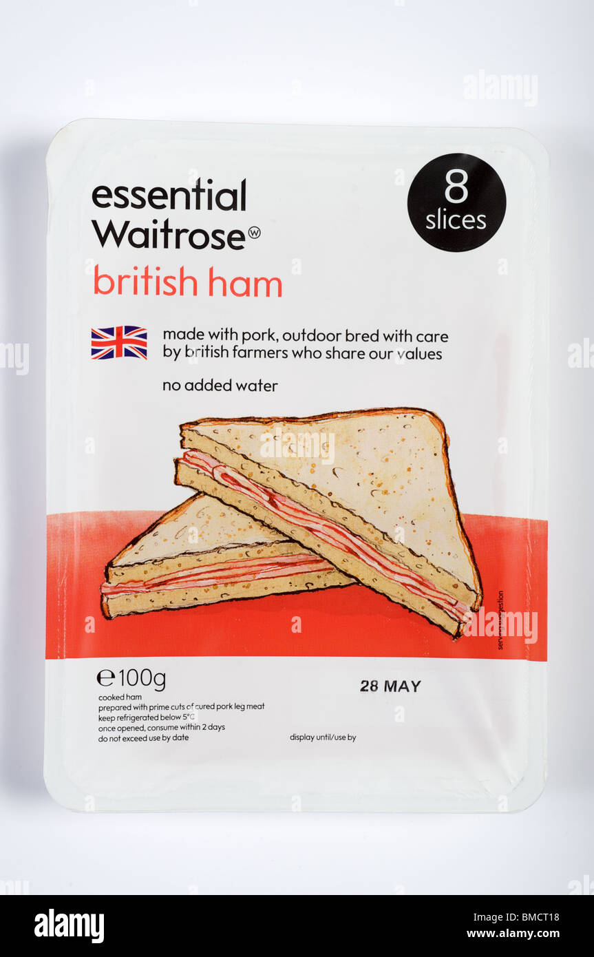 Essential Waitrose British ham Stock Photo - Alamy