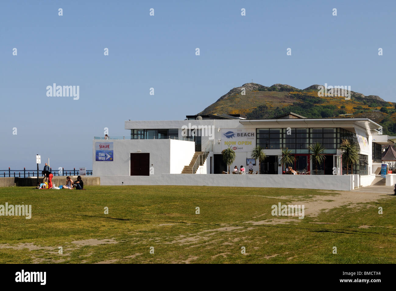 The seafront at Bray looking toward Bray Head Seaside town south of ...