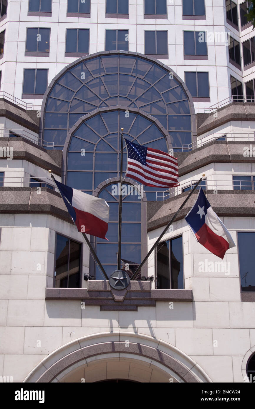 American flag texas flag flying hi-res stock photography and images - Alamy