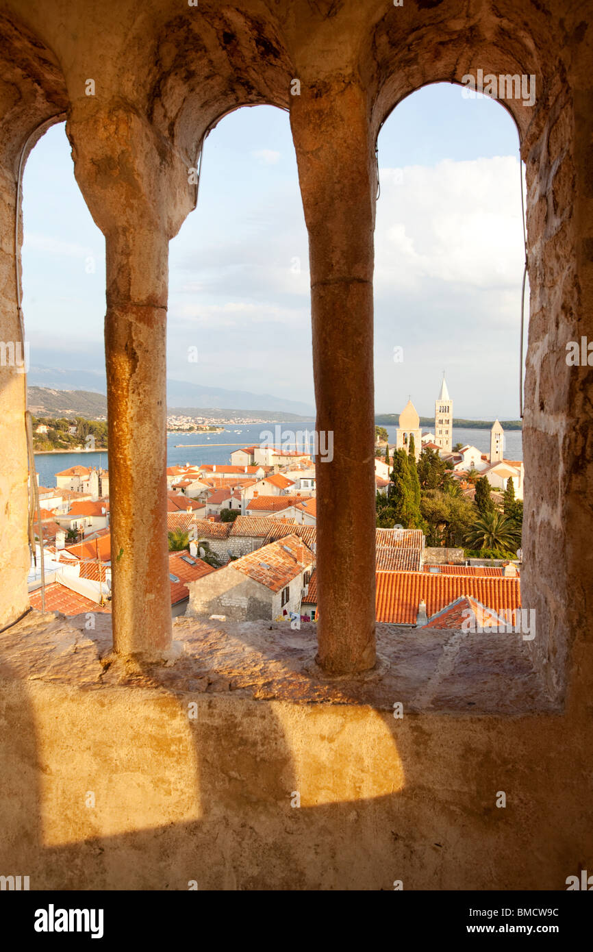 An old fortified town in South Eastern Europe - Rab, Croatia Stock ...