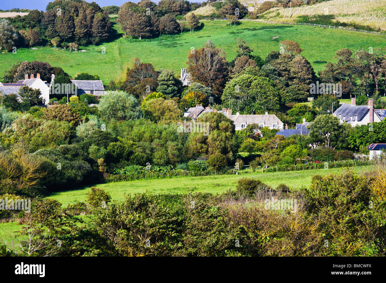 the view over dorset countryside from whiteways hill on army training ...