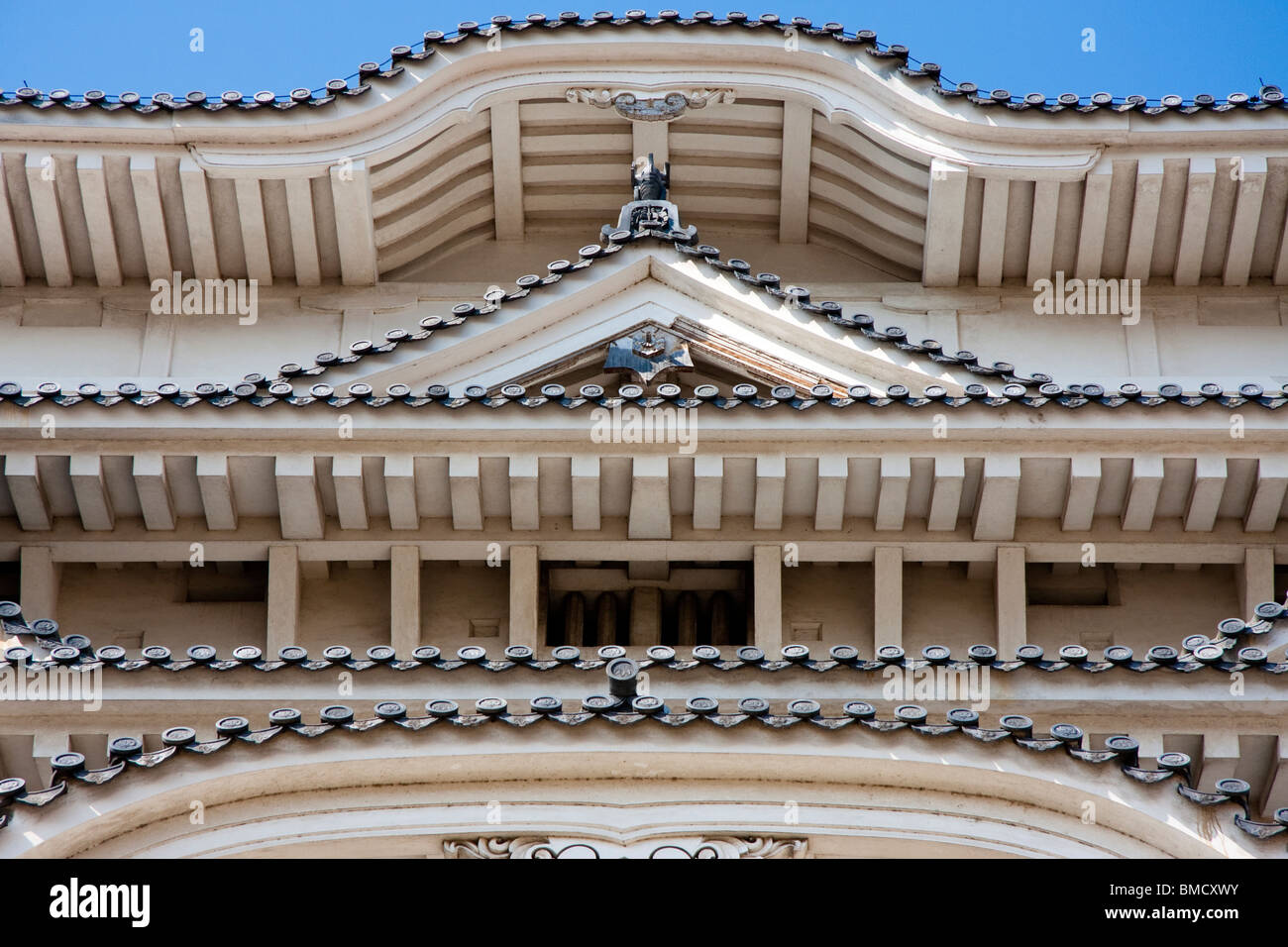 Architectural detail of the roofing structure of the main keep at ...