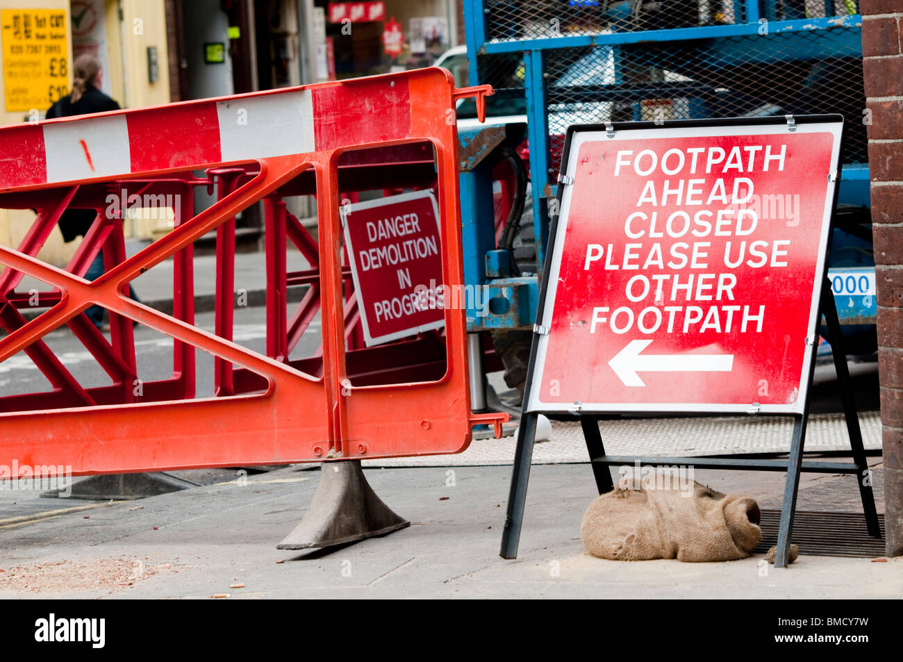 Pavement works sign hi-res stock photography and images - Alamy